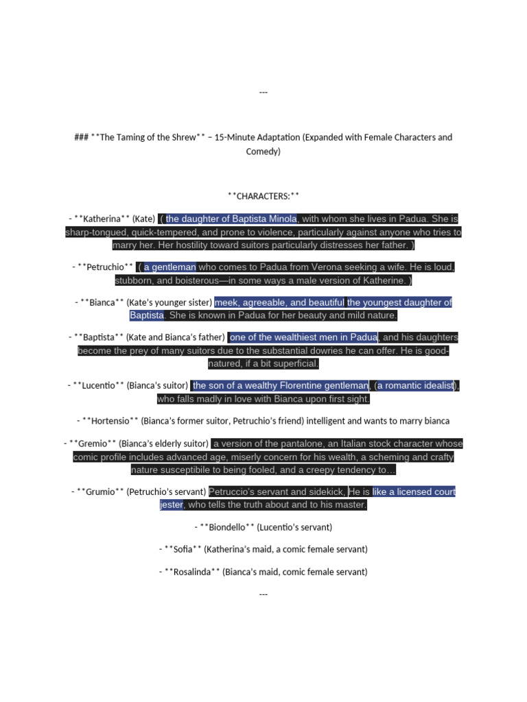 The Taming of the Shrew | PDF | The Taming Of The Shrew | Shakespearean Comedies
