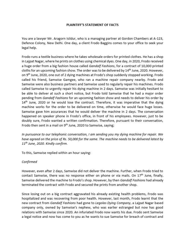 Pleadings Assessment1 | PDF | Law