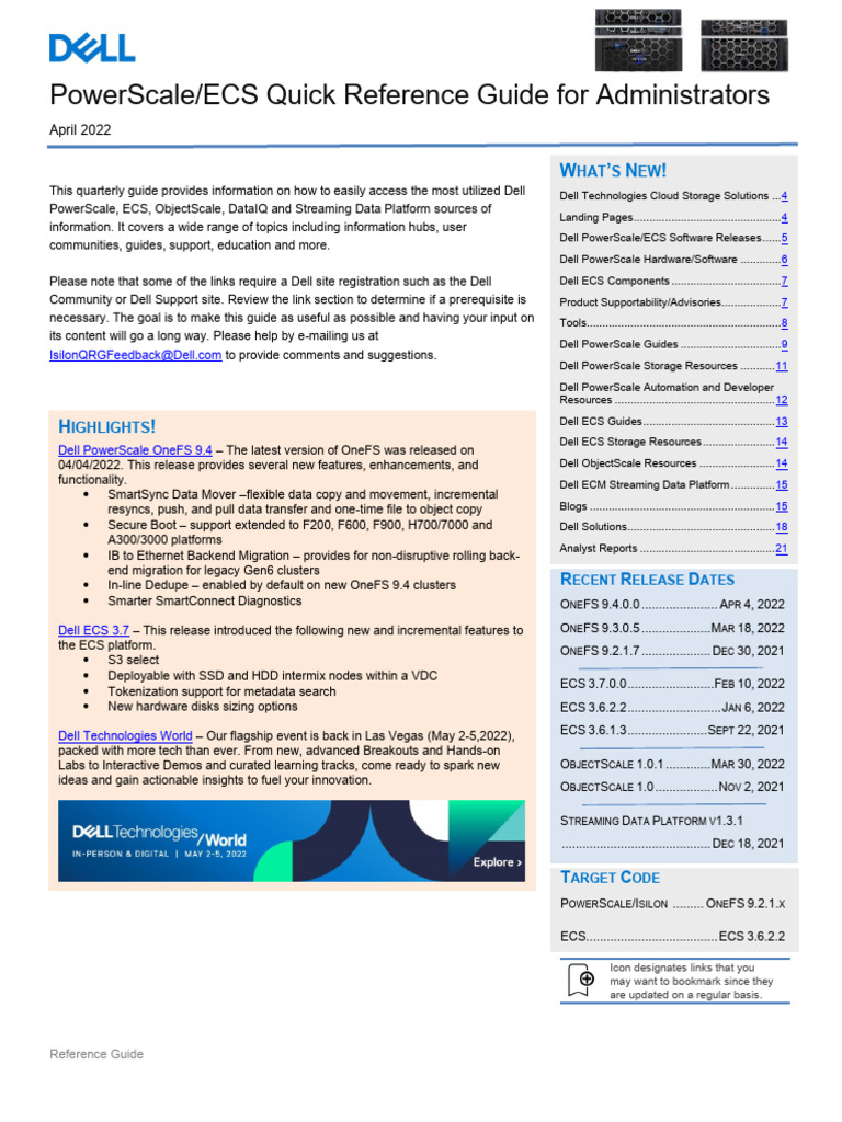 powerscale-ecs-quick-reference-guide-for-administrators | PDF | Cloud ...
