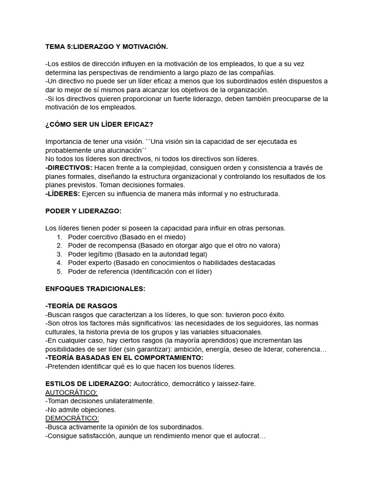 wuolah-free-TEMA-5-ADE-gulag-free | PDF | Liderazgo | Motivación