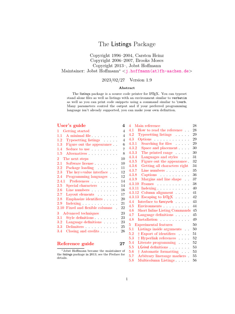 Listings | PDF | Parameter (Computer Programming) | Programming Language