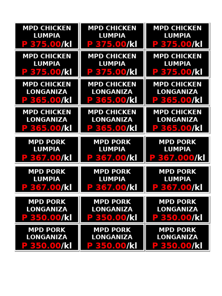 Price Tag | PDF