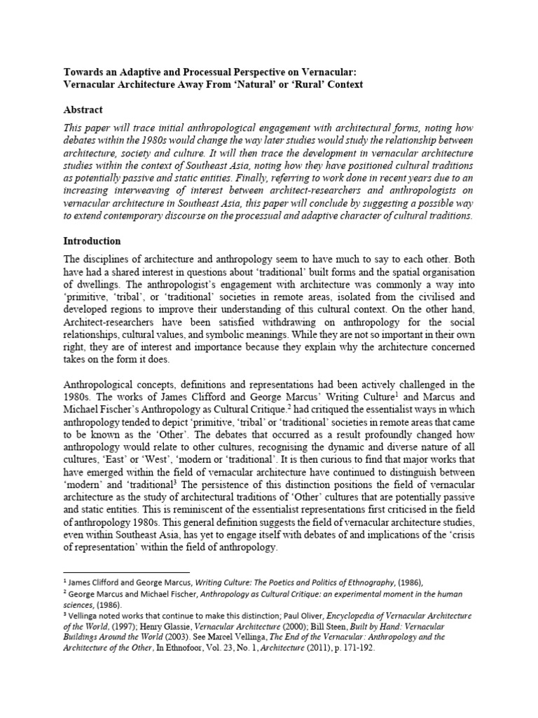 Towards An Adaptive and Processual Persp | PDF | Anthropology | Ethnography