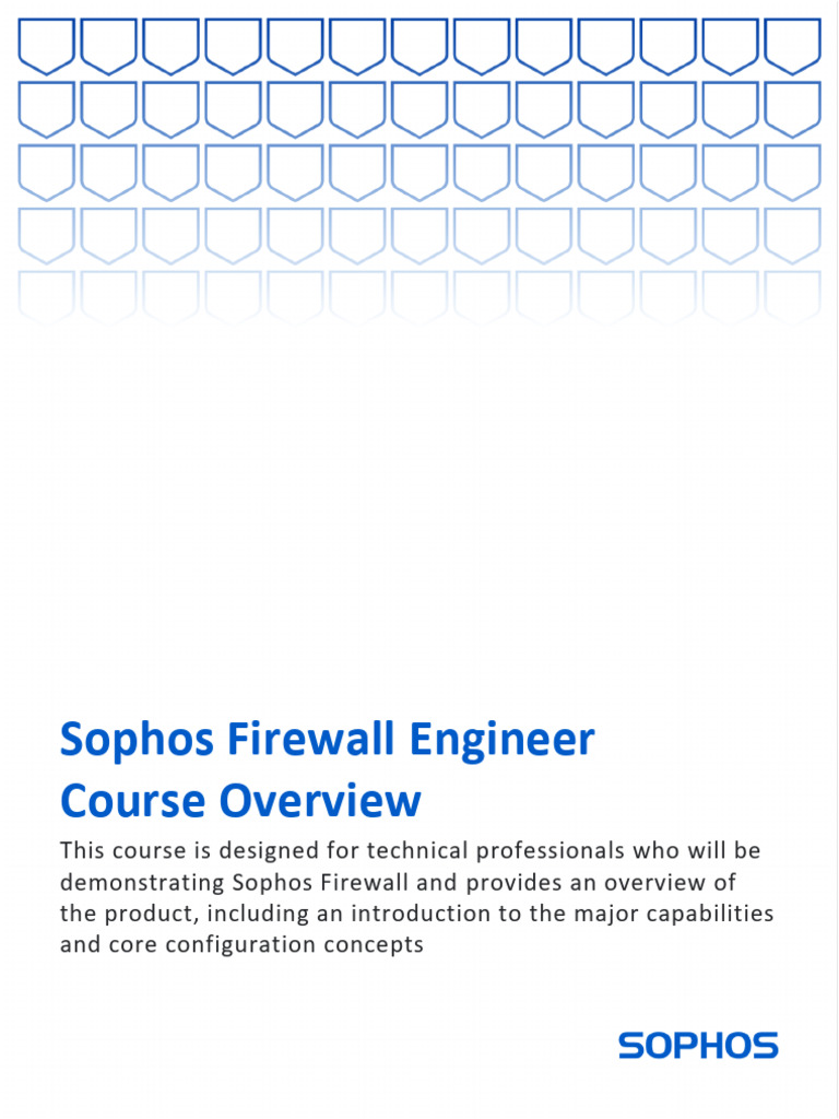 EO80 20.0v1 Sophos Firewall Engineer Course Overview | PDF | Transport ... EO80 20.0v1 Sophos Firewall Engineer Course Overview | PDF | Transport ...