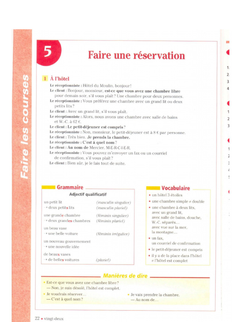 Faire Une Reservation | PDF