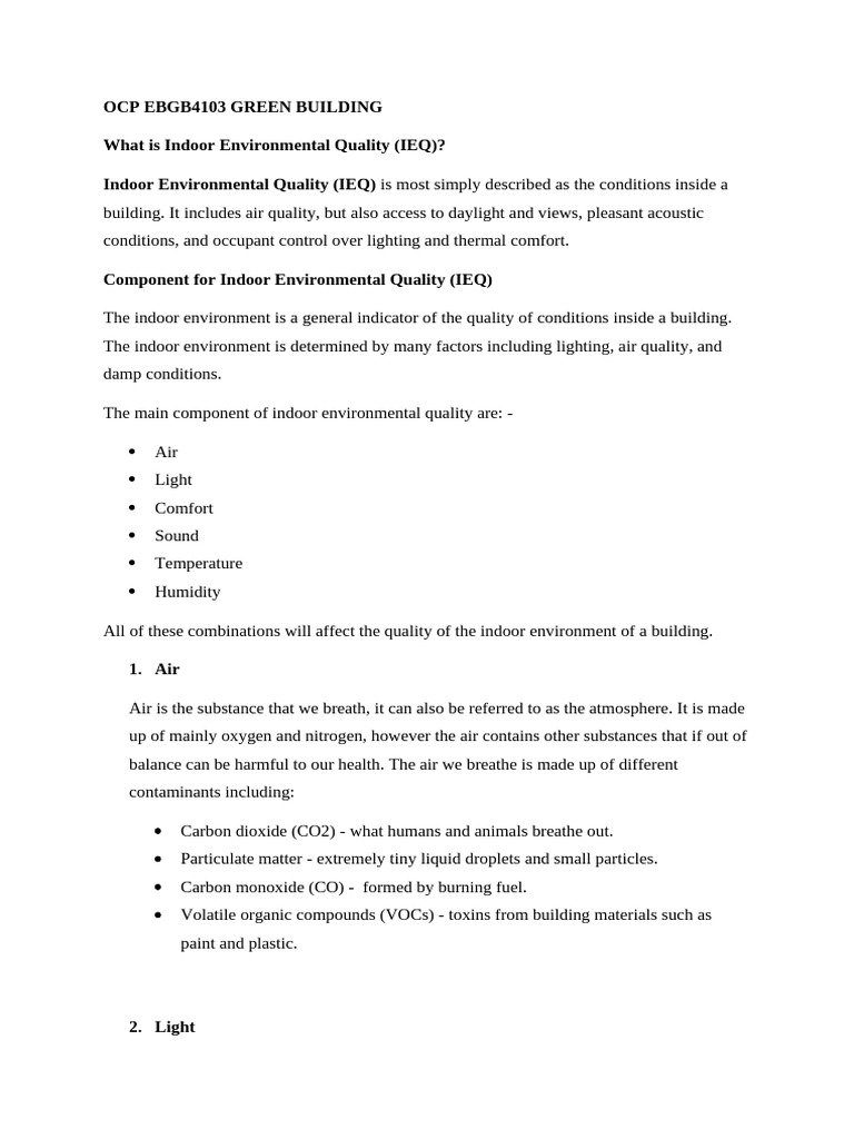 OCP EBGB4103 Green Building Notes | PDF | Atmosphere Of Earth | Sound