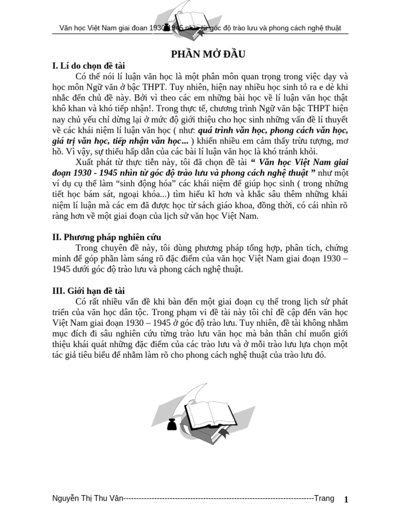Van Hoc VN Nhin Tu Goc Do Trao Luu Va Phong Cach Nghe Thuat | PDF