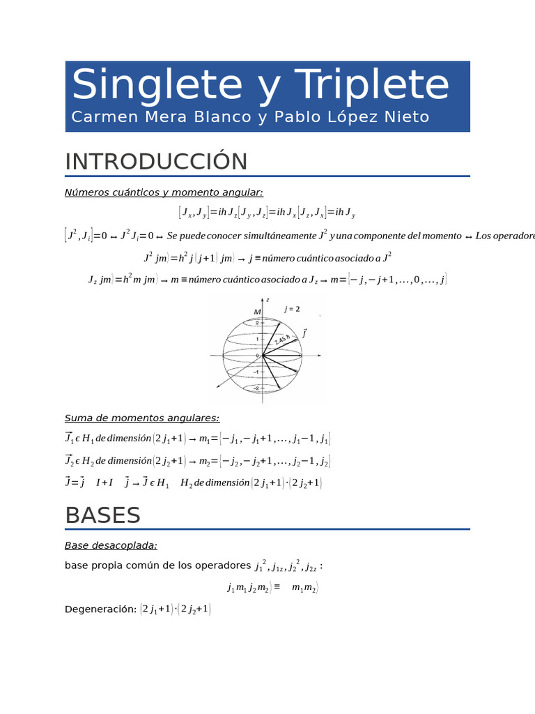 Copia de Singlete y Triplete | PDF | Spin (Física) | Electrón