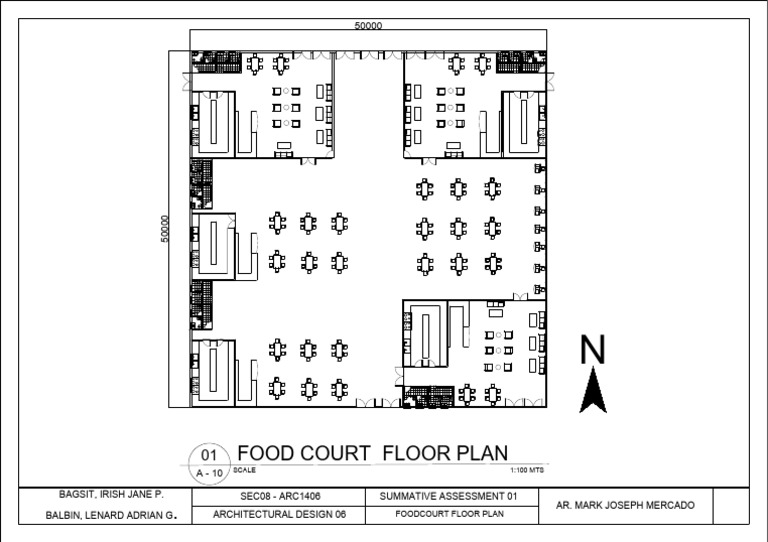 Food Court Floor Plan Design | PDF