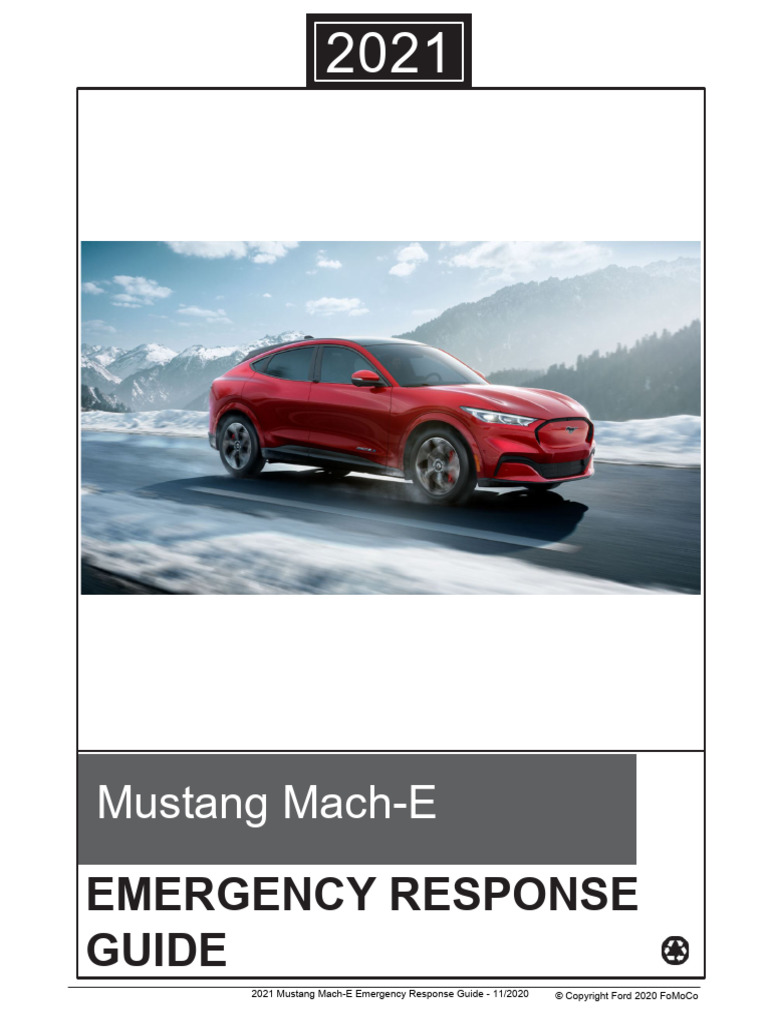 2021 Mach E Emergency Response Guide MCS 5745 | PDF | Airbag | Seat Belt