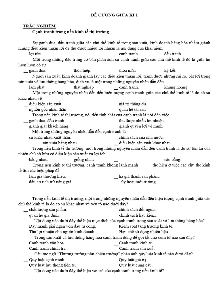 De Cuong On Tap KT Giua Ki I.gdktpl.11.23 24 | PDF