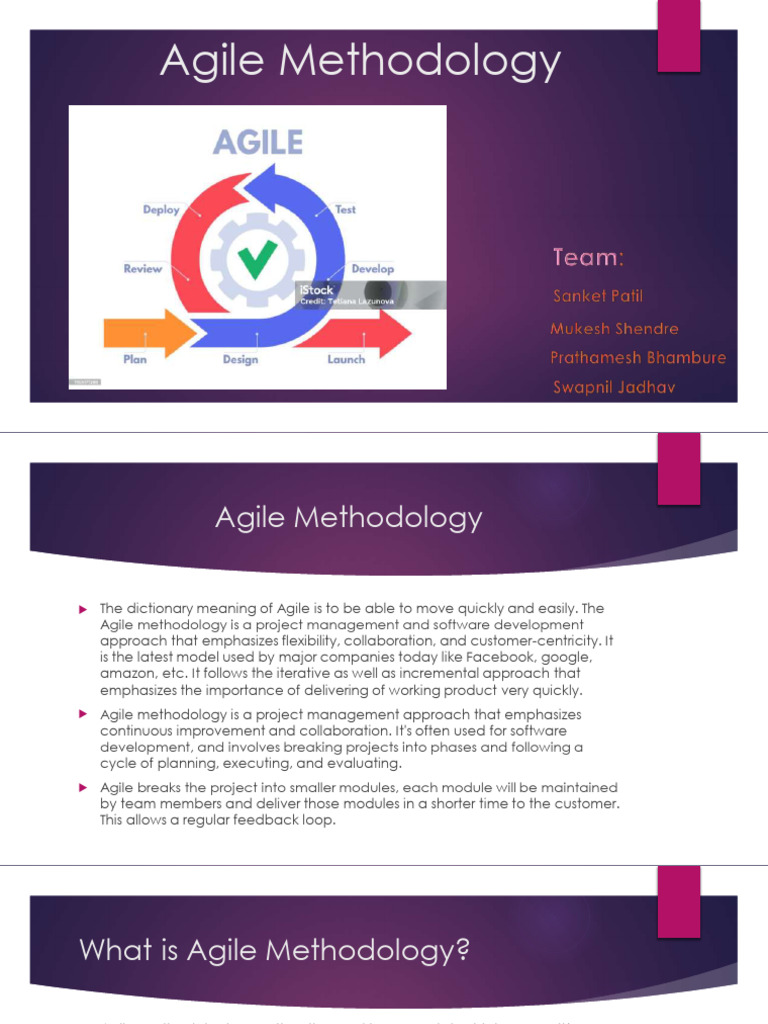 Agile Methodology ppt | PDF | Agile Software Development | Software Development Process