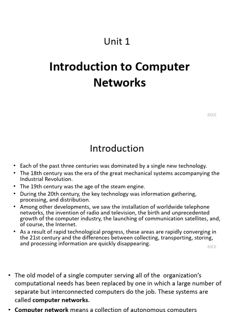 CN-Unit 1 | PDF | Computer Network | Osi Model