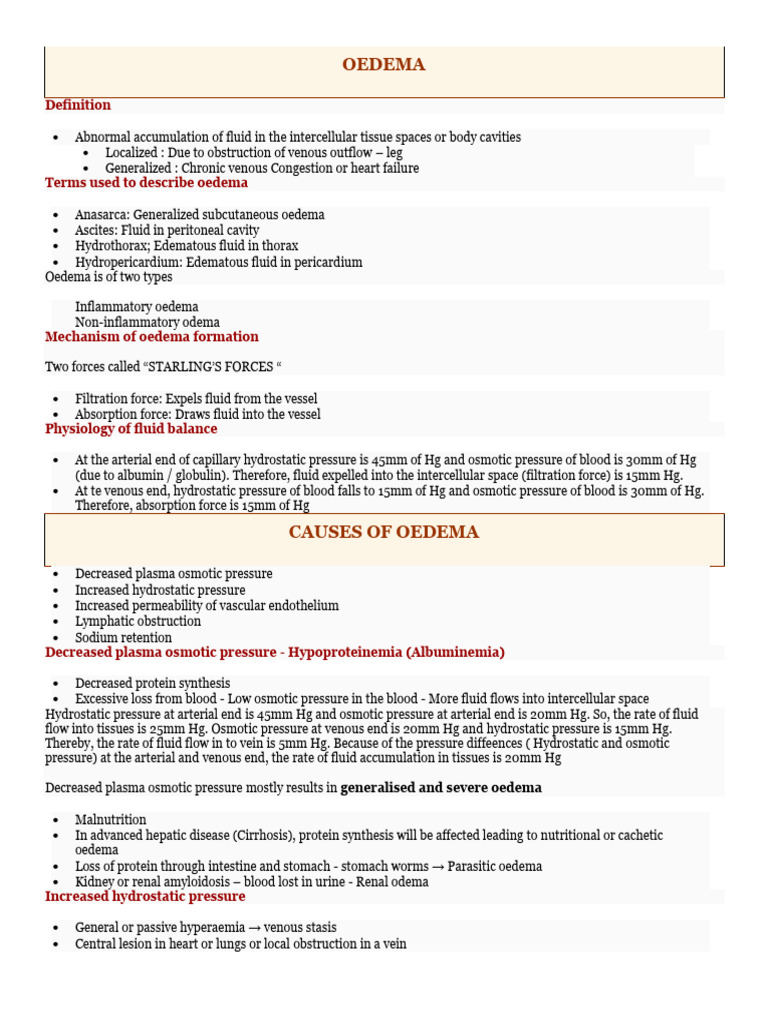424081004-Oedema | PDF | Edema | Vein