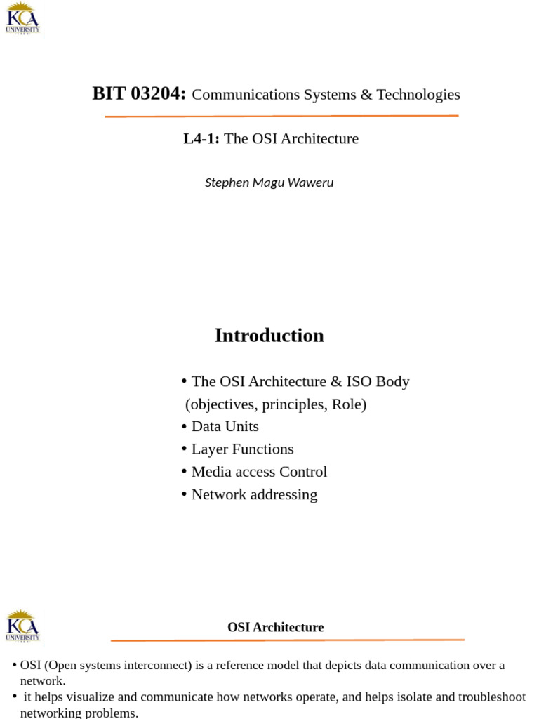 L4-1 The OSI Reference Model | PDF | Computer Network | Osi Model