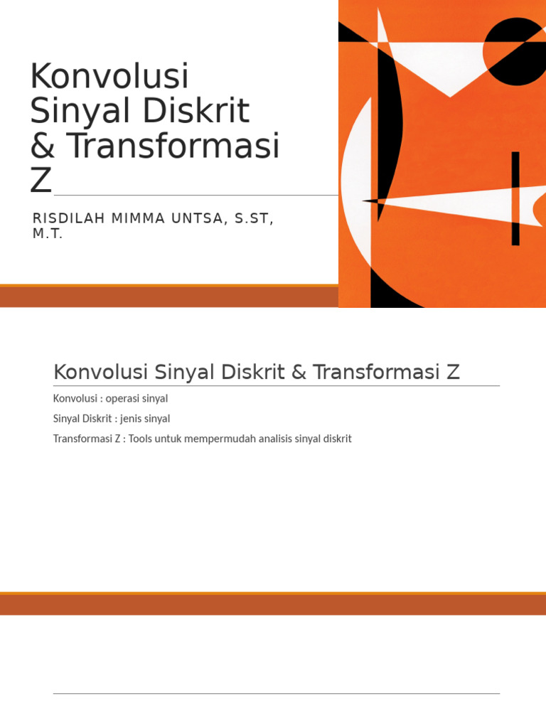 Konvolusi Sinyal Diskrit & Transformasi Z | PDF | Sains & Matematika