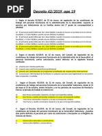 DECRETO 42-2019 Regulación de Las Condiciones de Trabajo Del Personal Funcionario de La ...