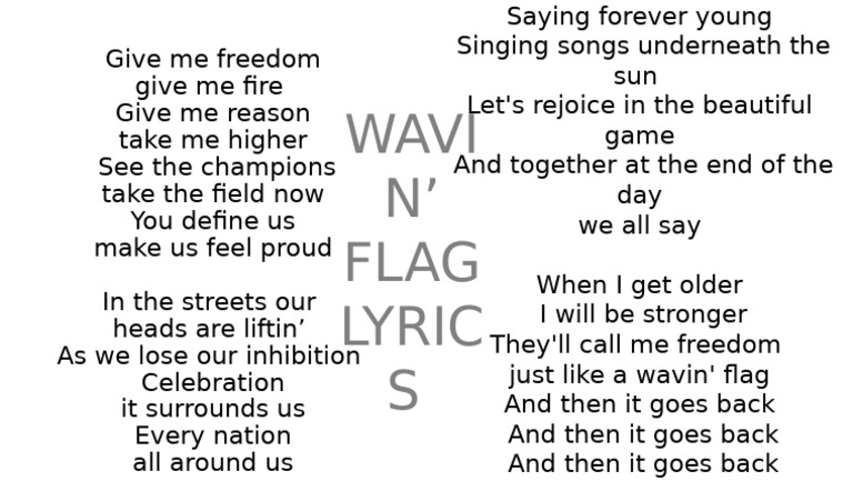 Wavin' Flag Lyrics Overview | PDF