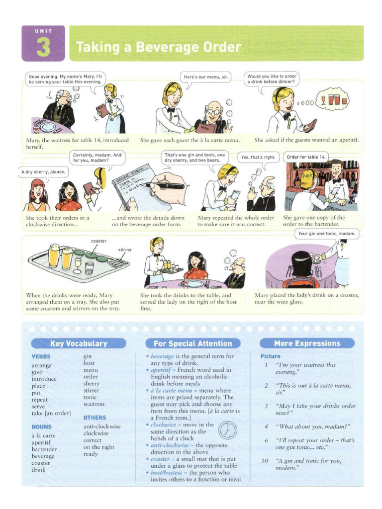 3 Taking A Beverage Order | PDF