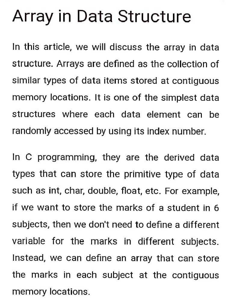 Array Data Structure | PDF