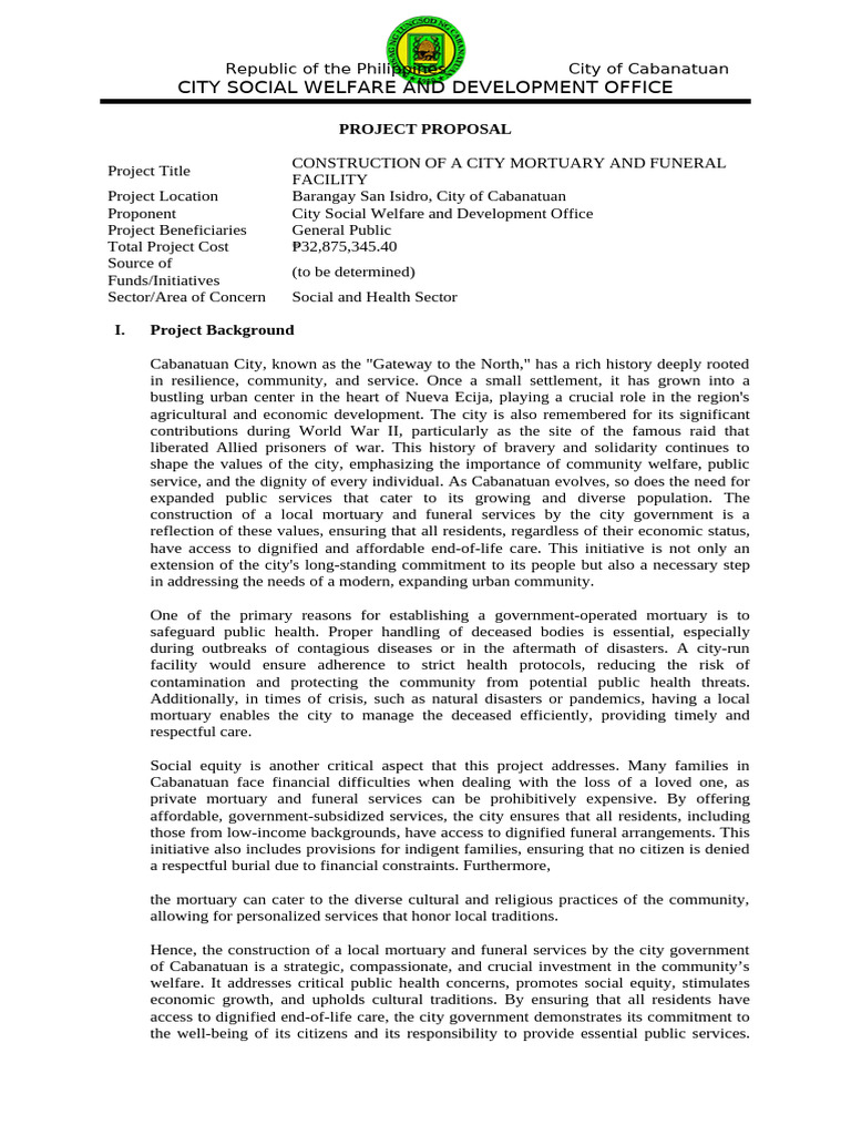 PROJECT PROPOSAL (1) | PDF | Public Health | Poverty