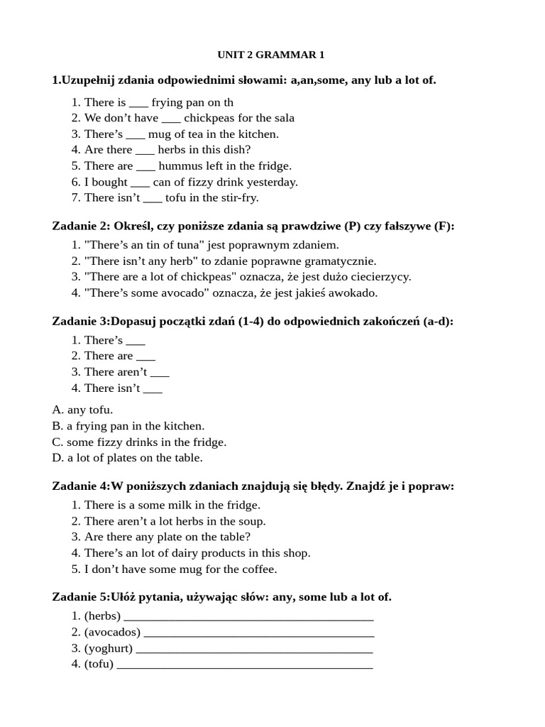 Together KL5 Unit 2 Grammar 1 | PDF