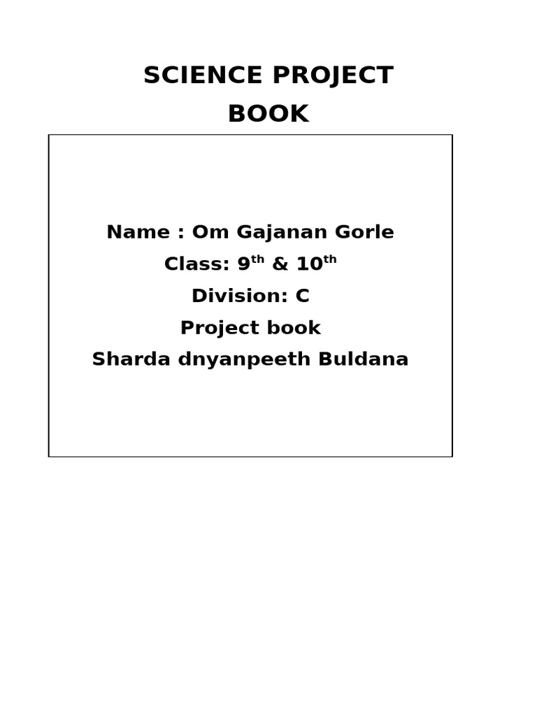 Science Project | PDF