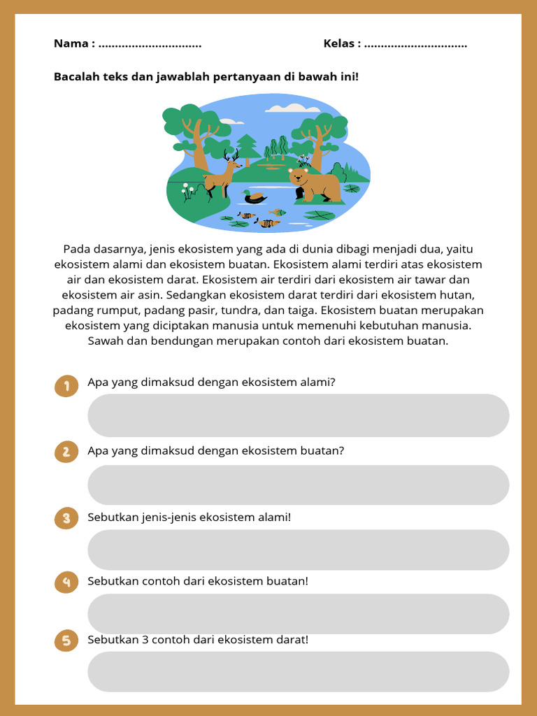 LKPD Ipas Ekosistem Kelas 3 | PDF