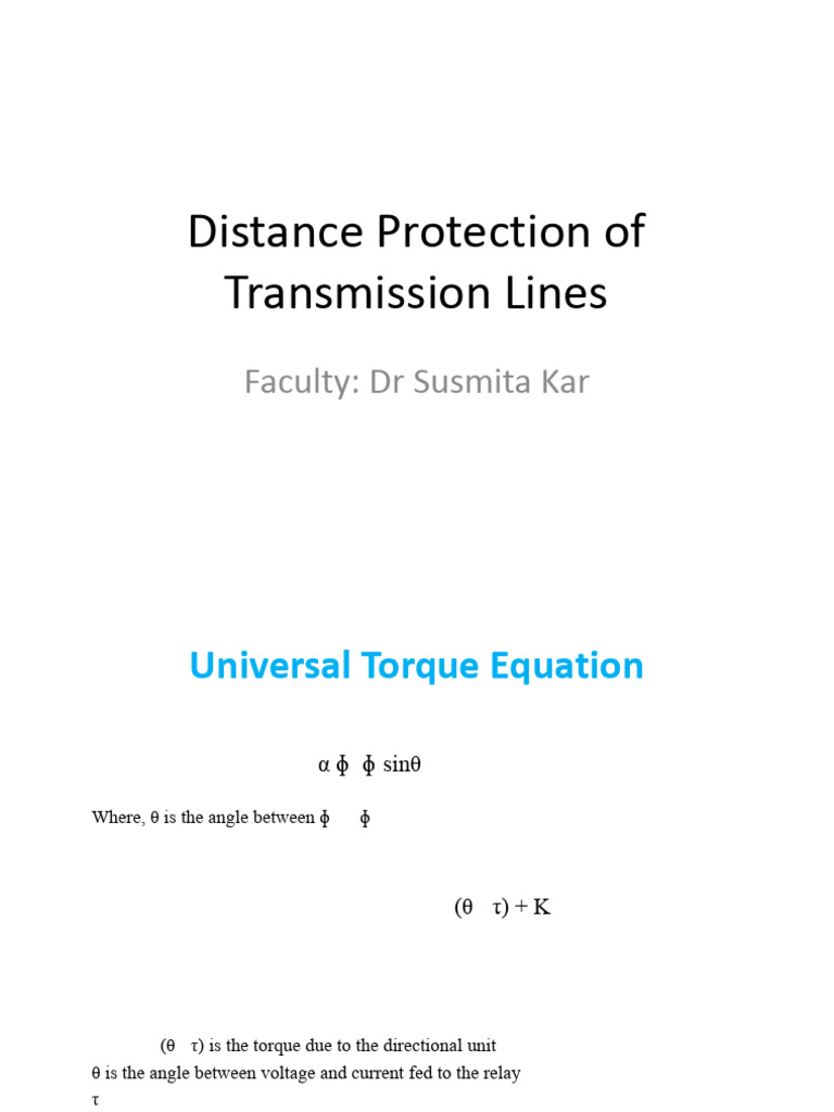 Distance Protection of Transmission Lines | PDF | Electrical Impedance ...