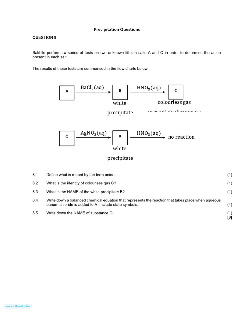 Precipitation Questions | PDF
