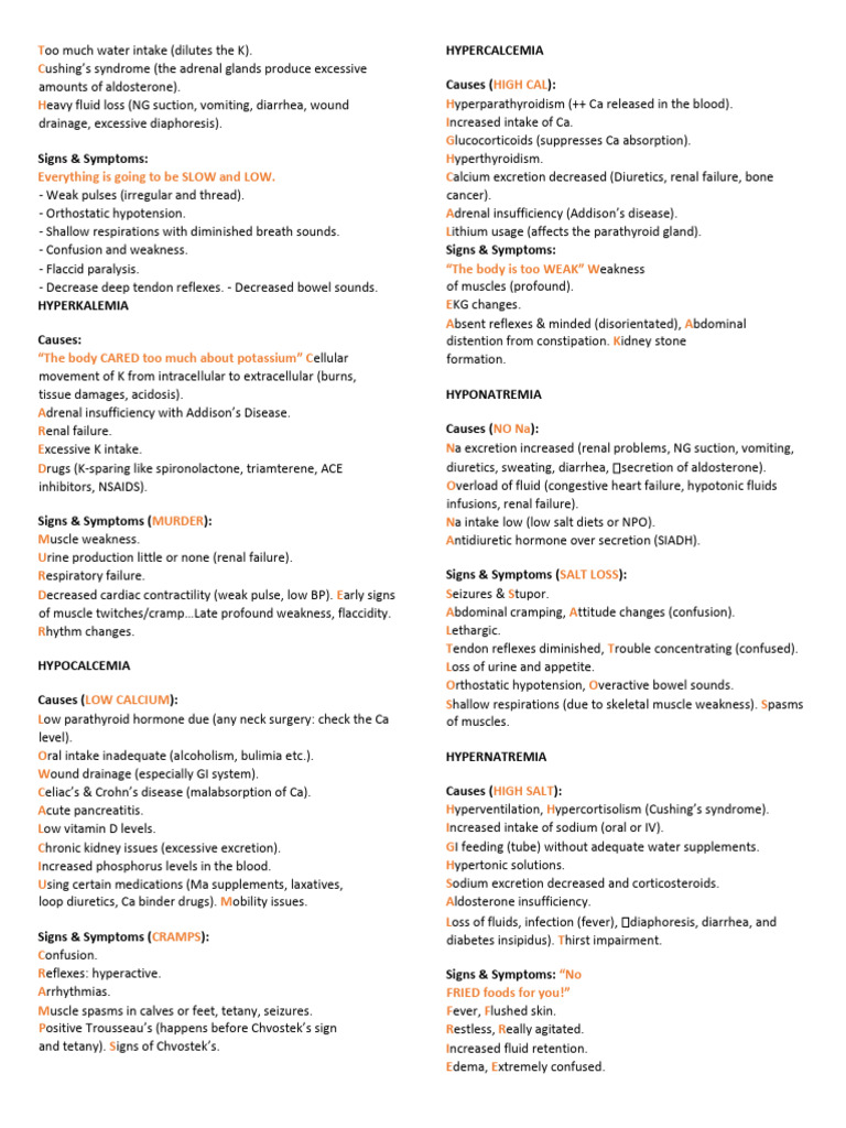 NCLEX-RN NOTES - 3cutted | PDF | Adrenal Gland | Kidney