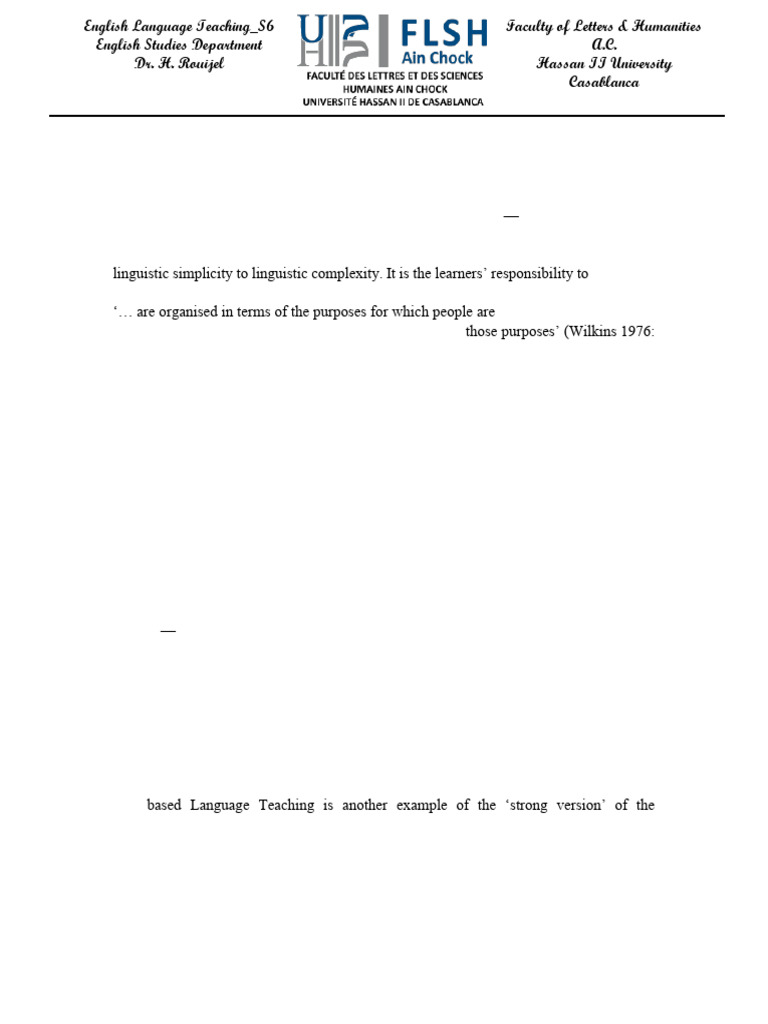 Task Based Learning | PDF | Linguistics | Cognitive Science Task Based Learning | PDF | Linguistics | Cognitive Science