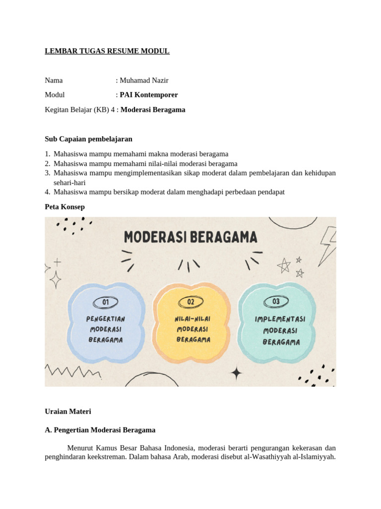 Prinsip Moderasi dalam Beragama | PDF | Ilmu Sosial