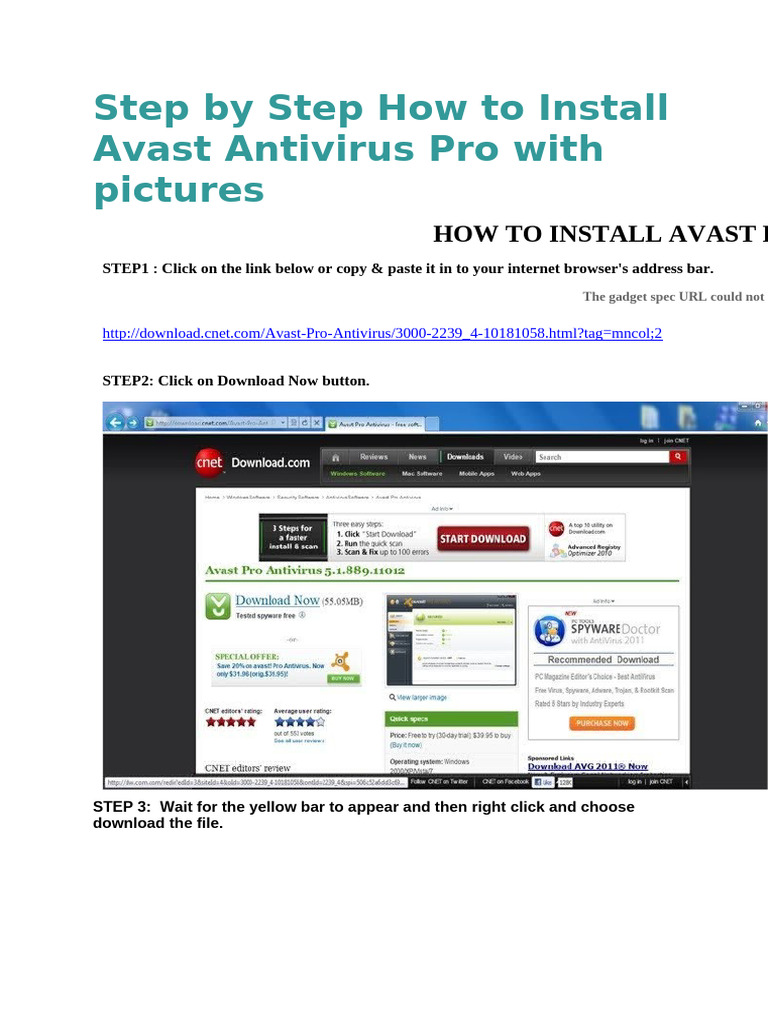 Step by Step How To Install Avast Antivirus Pro With Pictures | PDF | Computers | Technology ...
