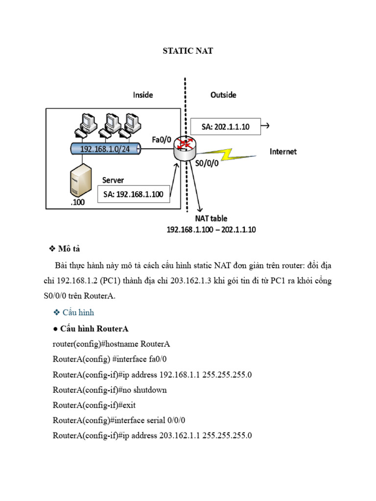 1. STATIC NAT | PDF