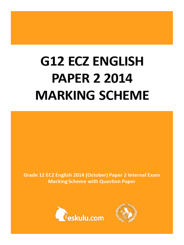Grade 12 ECZ English 2014 Exam Key | PDF | Causes Of Death | Determinants Of Health