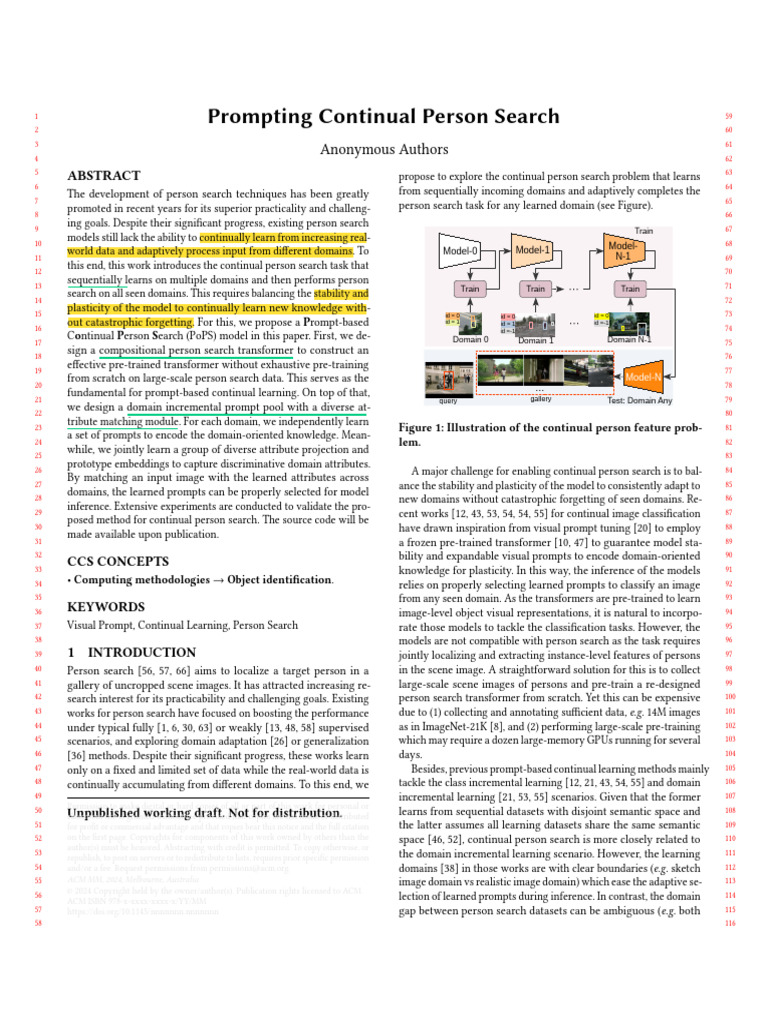 ReID-368 Prompting Continual Person | PDF | Computer Vision | Machine ...