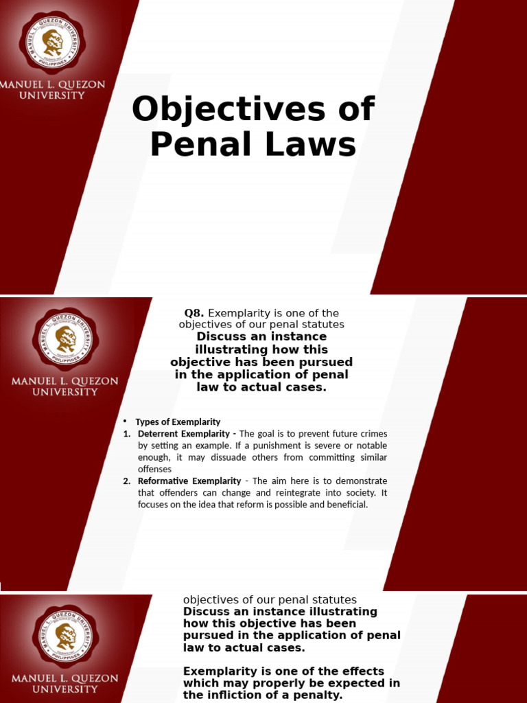 Objectives of Penal Laws | PDF | Defamation | Punishments