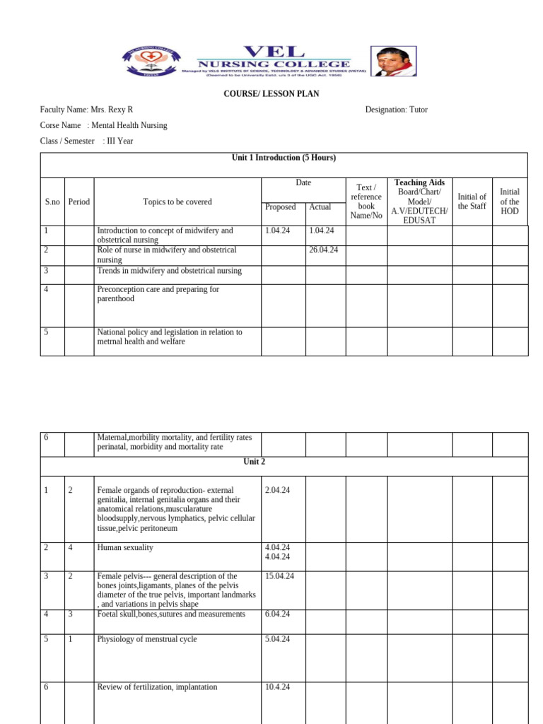 lesson plan 3 rd yr | PDF | Pregnancy | Prenatal Development