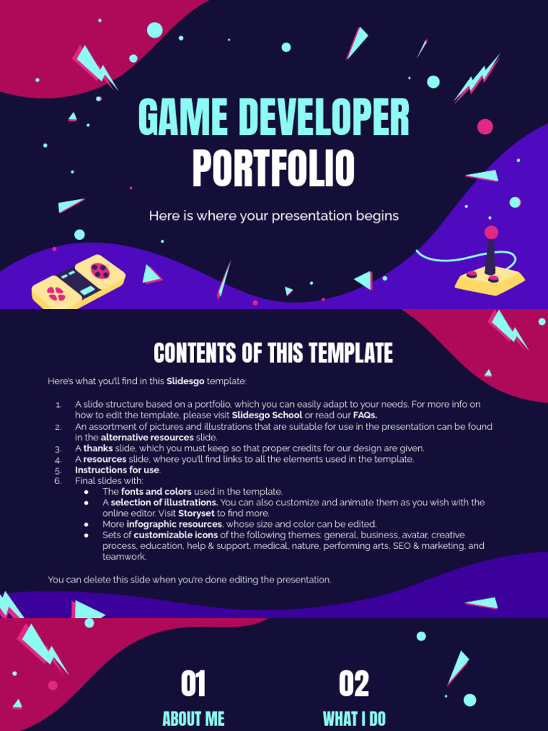 Game Developer Portfolio Template | PDF | Planets | Planets In Astrology