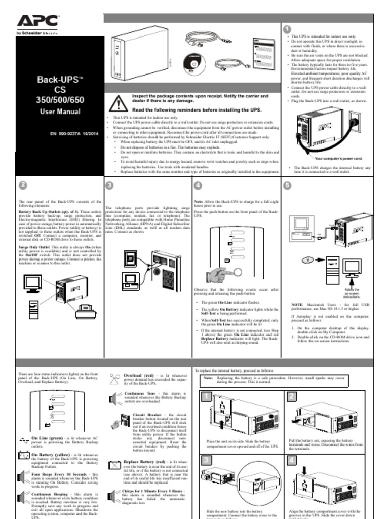 Back Ups Cs 650 Document | PDF | Telephone | Ac Power Plugs And Sockets