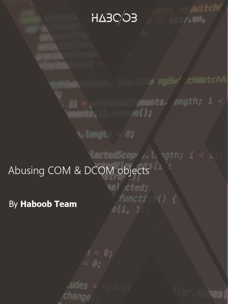 Abusing COM & DCOM Objects | PDF | Component Object Model | Computing Platforms