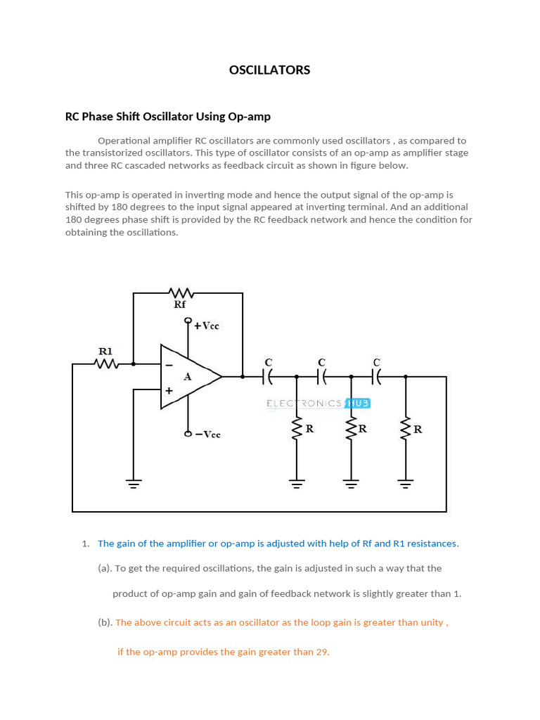 OSCILLATORS | PDF | Electronic Oscillator | Amplifier