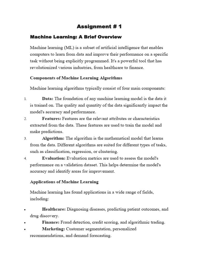 Assignment 1 Other | PDF | Machine Learning | Information Science