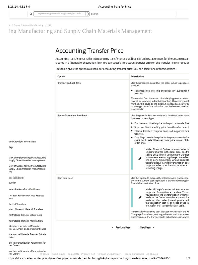 Accounting Transfer Price | PDF | Prices | Option (Finance)