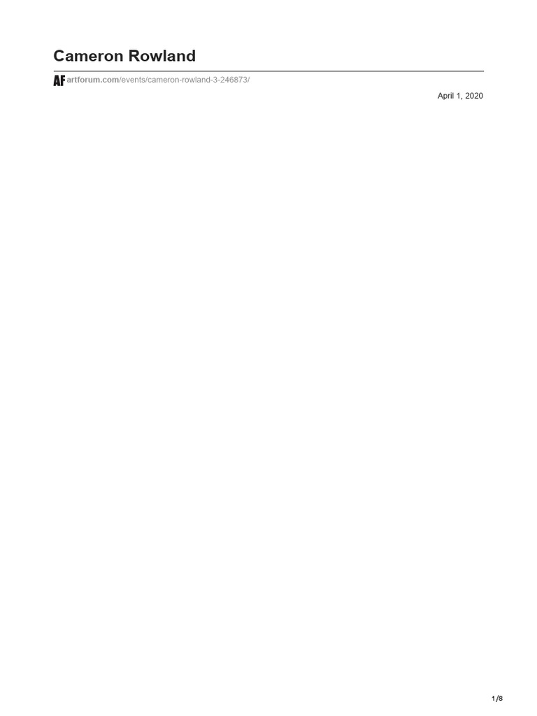 Cameron Rowland | PDF | Liverpool | Abolitionism