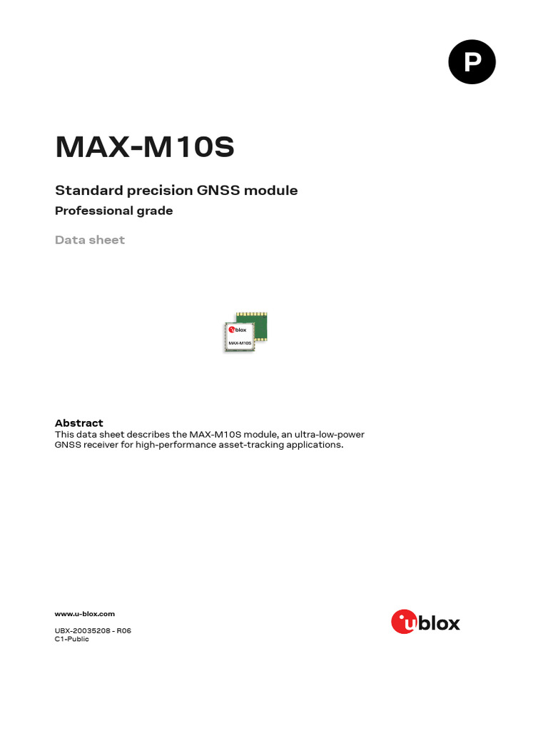 Max m10s Datasheet Ubx 20035208 | PDF | Electrical Engineering | Computer Engineering