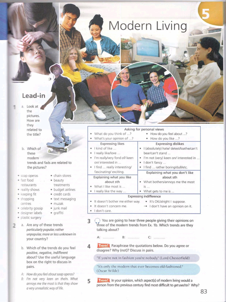 1 - Unit 5 - Modern Living | PDF
