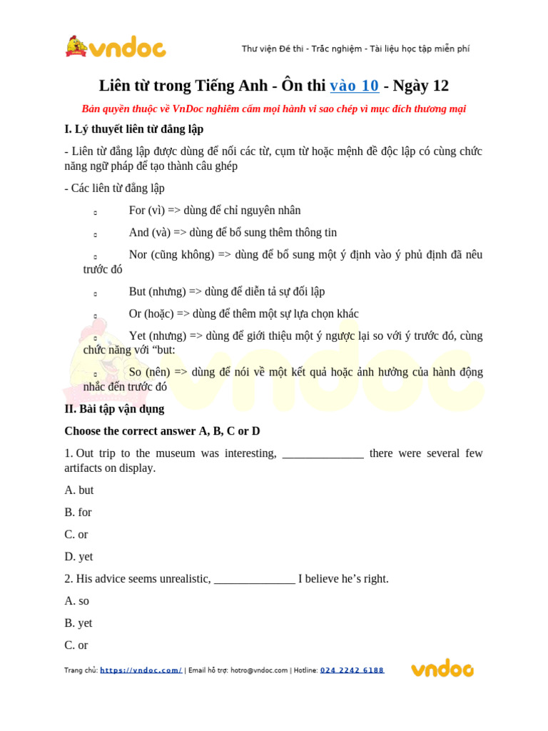 Lien Tu Trong Tieng Anh | PDF