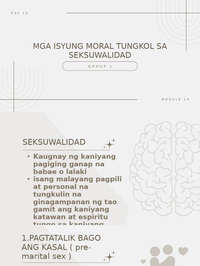 Mga Isyung Moral Tungkol Sa Seksuwalidad | PDF